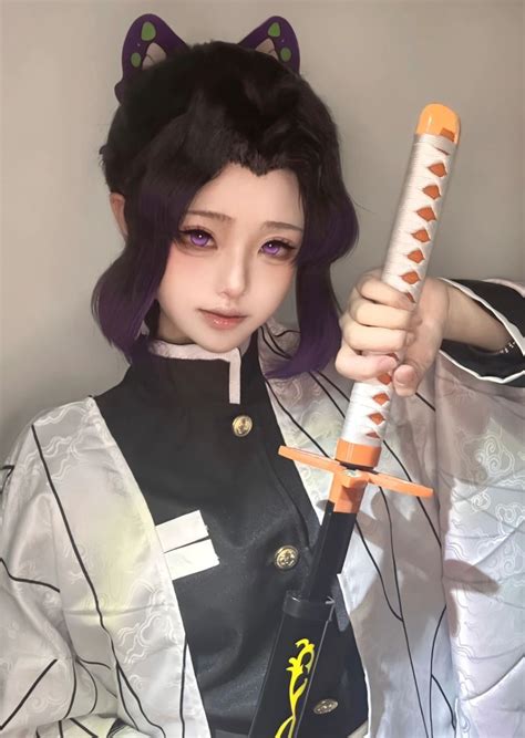 Demon Slayer Kimetsu No Yaiba Shinobu Kocho Cosplay Makeup Funny