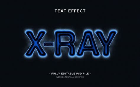 Effet De Texte Aux Rayons X Psd Premium