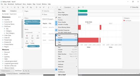 Tableau Drill Down Create Map View Drill Down The Map