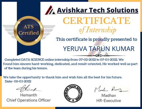 Yarva Tharun Kumar On Linkedin I Have Completed My Data Science