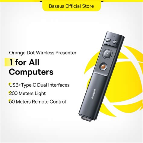Baseus Presenter Wireless Laser Pointer 24ghz Remote Controller For