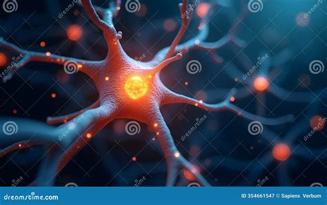 Vibrant Neural Network Visualization - Detailed Neuron Artwork Stock Illustration - Illustration ...