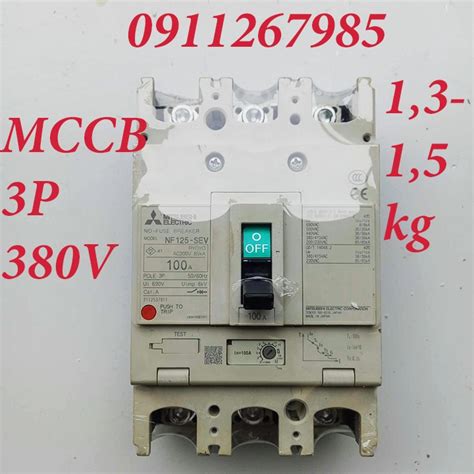 Aptomat 3 Pha Mccb 380v 30a 225a Cb 3 Pha Mitsubitshi Cầu Dao Tự động Attomat Nhật Bãi