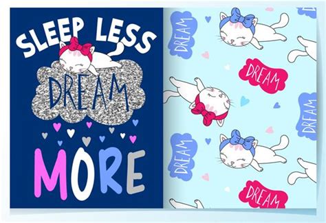 الگوی بدون درز گربه خواب ناز با دست کشیده شده است 1618234