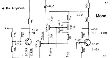 Wiring Schematic Diagram TRANSISTOR PRE AMPLIFIER