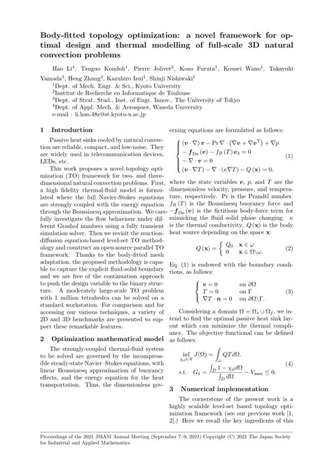 PDF Body Fitted Topology Optimization A Novel Framework For Optimal Design And Thermal