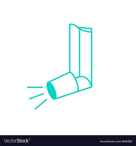 Asthma Inhaler Royalty Free Vector Image Vectorstock