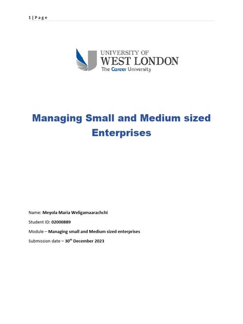 Managing Small And Medium Sized Enterprises Pdf Small And Medium Sized Enterprises