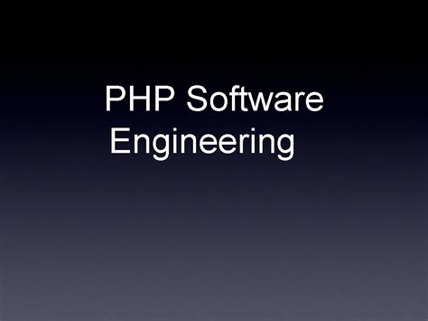 Php Software Engineering Programming Languages Language Features Paradigms