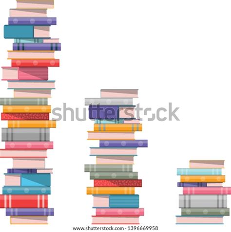 책 더미흰색 배경 벡터 그림에 격리된 스톡 벡터로열티 프리 1396669958 Shutterstock