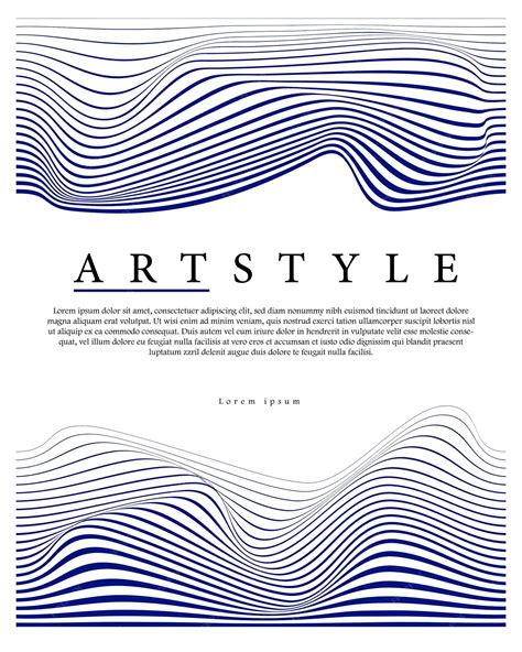 Premium Vector Minimalist Poster Design With Abstract Blue Curved Line