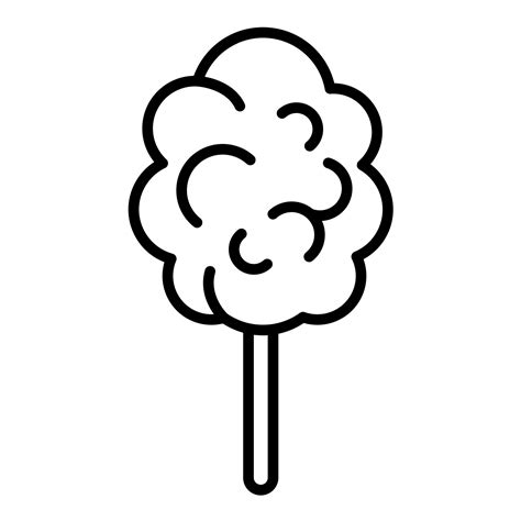 Cotton Candy Line Icon 14660824 Vector Art At Vecteezy