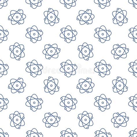 Atom Vector Molecule Concept Outline Seamless Pattern Stock Vector Illustration Of Repeatable