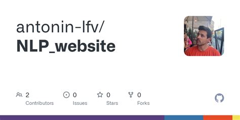GitHub Antonin Lfv NLP Website