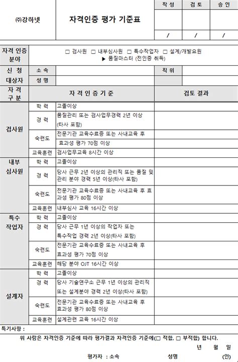 자격인증평가표