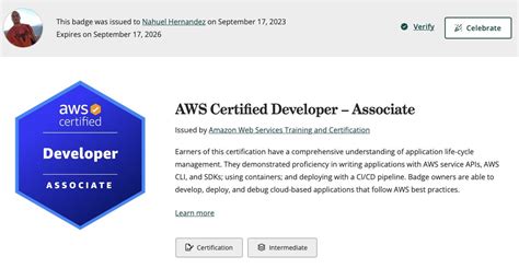 Nahuel Hernandez On Linkedin Aws Certiciation Awsdeveloper