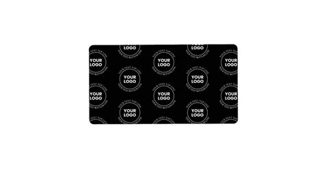 your logo and editable text repeating pattern label zazzle
