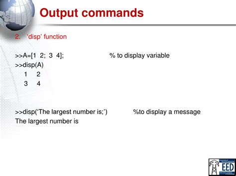 PPT MATLAB Input Output Statements PowerPoint Presentation Free Download ID