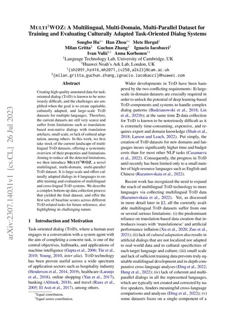 Multi3woz A Multilingual Multi Domain Multi Parallel Dataset For Training And Evaluating