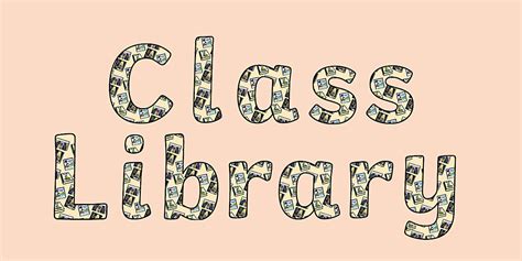Class Library Display Lettering Ks1 Reading Area Twinkl
