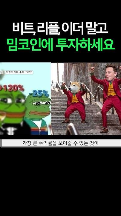 비트코인 리플 이더리움 투자할 바엔 밈코인을 더 삽니다 Youtube