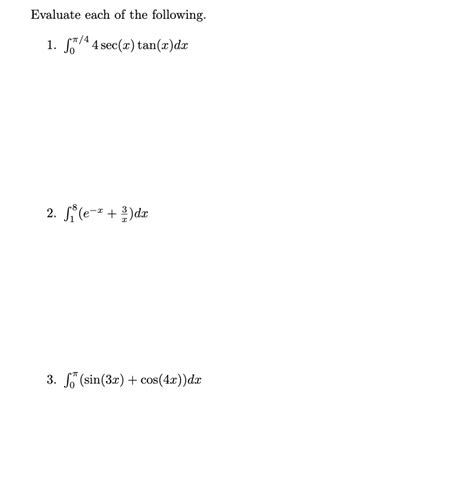 solved evaluate each of the following 1