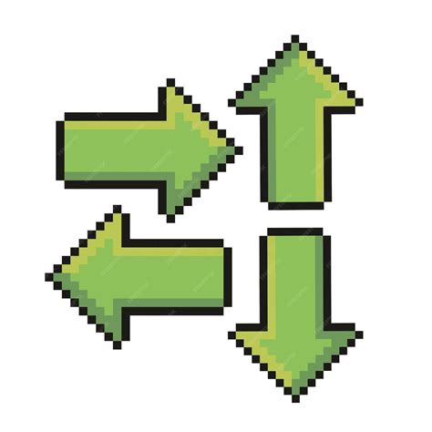 Premium Vector Pixel Game Menu Arrow Game Interface Pixelated Life