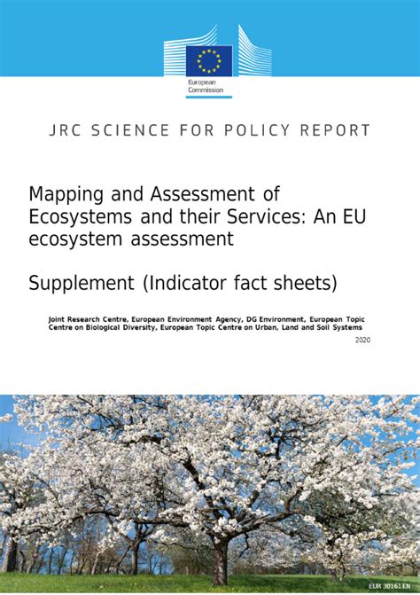 Mapping And Assessment Of Ecosystems And Their Services An Eu Wide