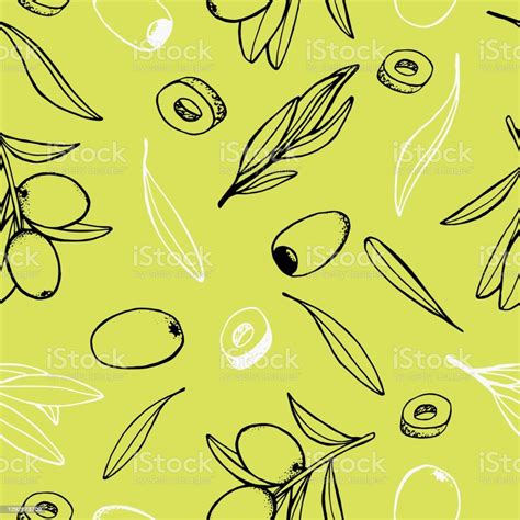 화장품 유기농 제품 및 포장 을위한 올리브 가지 및 잎이있는 매끄러운 패턴건강한 라이프 스타일 유기농 0명에 대한 스톡 벡터 아트 및 기타 이미지 Istock