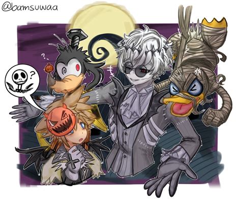 Bamsuwus Donald Duck Goofy Skully J Graves Sora Kingdom Hearts