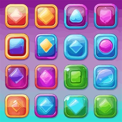 premium vector game interface vector on white background