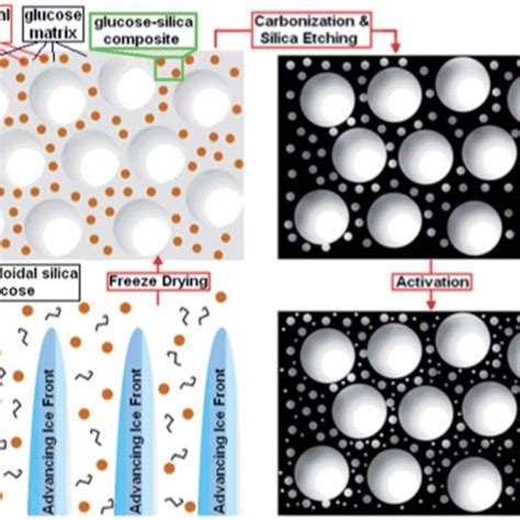 Scheme Of Hierarchical Porous Carbon Hpc Synthesis Through Ice Silica Download Scientific