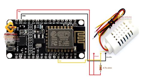 สอนใช้งาน Nodemcu Esp8266 วัดอุณหภมูิและความชื้น ด้วย Sensor Dht22 Am2302 ขาย Arduino อุปกรณ์
