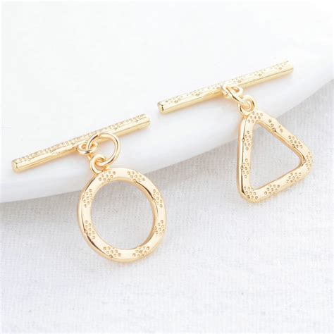 Badu Bg 21mm 14k позлатено месингово колие с кръгъл триъгълник O Превключващи се закопчалки