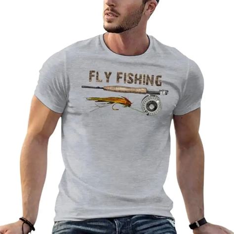 Cotton Tshirt Mens Fly Fishing Oversize T Shirt Branded Men Clothing