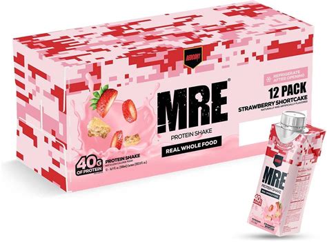 Redcon1 Mre Protein Shake Rtd Strawberry Shortcake 12