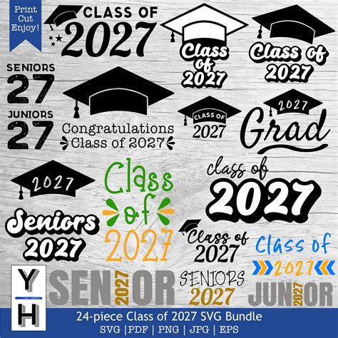 Class Of 2027 Svg Bundle Senior 2027 Svg Seniors 2027 Png Senior