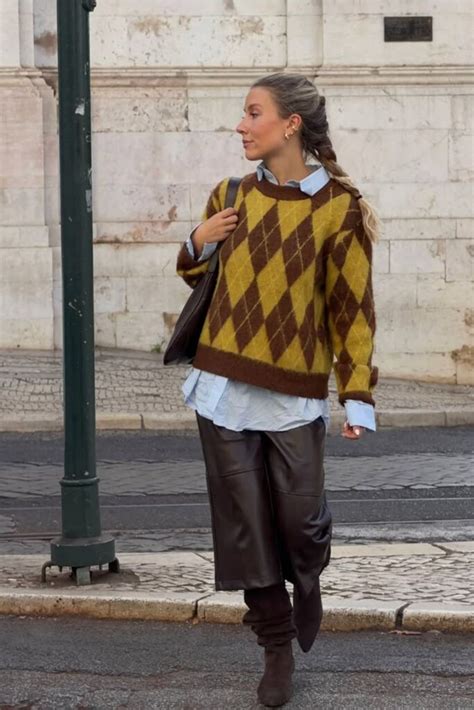 Argyle Sweater Outfit Ideas 42 Chic Classic And Effortlessly Cool