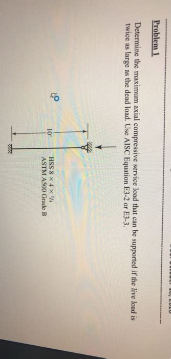 Solved Problem Determine The Maximum Axial Compressive Chegg