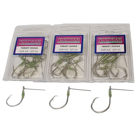 Buy Nacsan Target Snapper Hooks With Lumo Sleeve Online At Marine Deals