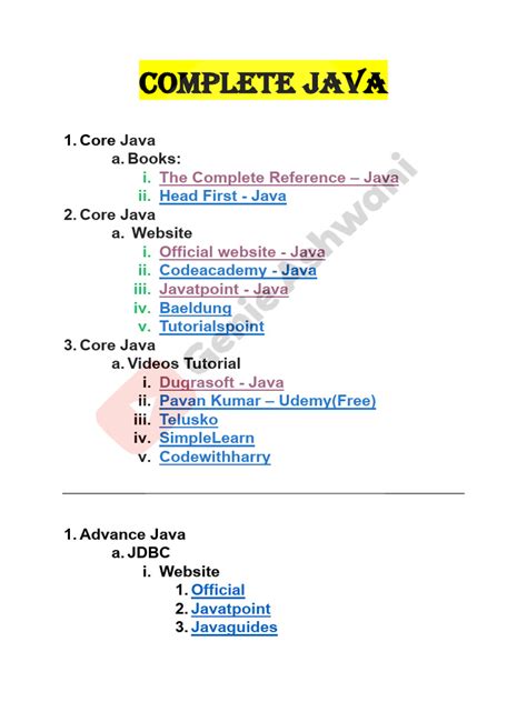 complete java pdf