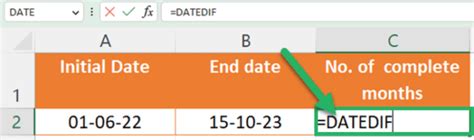 Excel DATEDIF Function Find Difference Between Dates