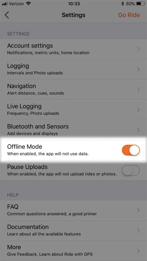 Offline Mode On Mobile Ride With GPS HelpRide With GPS Help