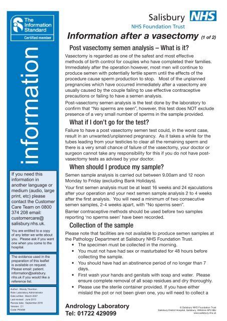 Vasectomy Nhs