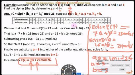 Affine Cipher Youtube