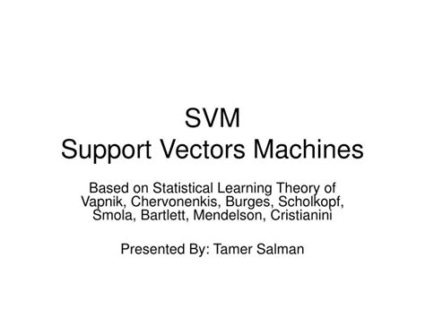 PPT - SVM Support Vectors Machines PowerPoint Presentation, free ...