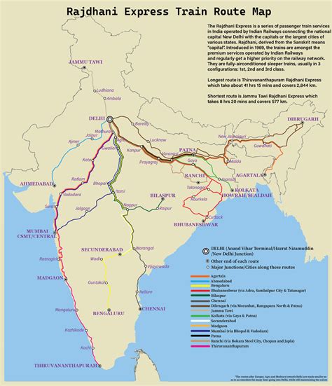 Rajdhani Express Train Route Map Its One Of The Most Premium Sleeper
