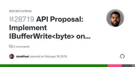 Api Proposal Implement Ibufferwrite On Memorystream · Issue 28719 · Dotnetruntime · Github