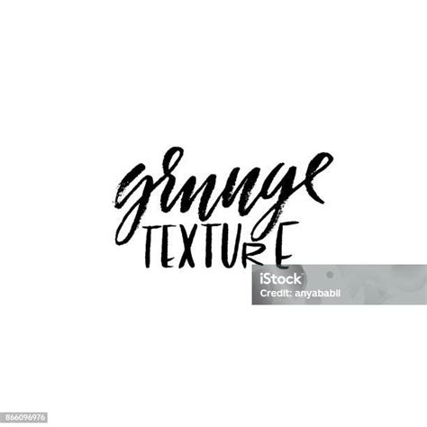 그런 지 짜임새입니다 잉크 필기 글자 현대 건조 브러시 서 예입니다 타이 포 그래피 포스터 디자인입니다 벡터 일러스트입니다 0명에 대한 스톡 벡터 아트 및 기타 이미지