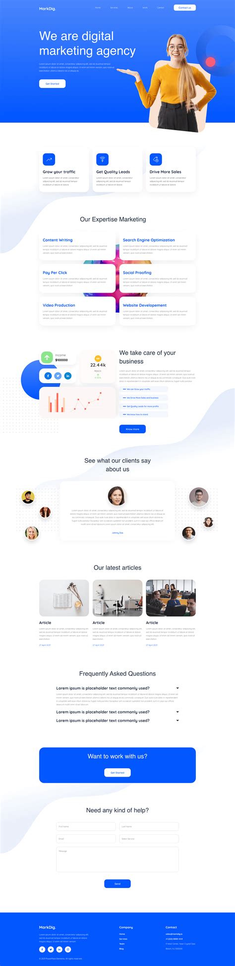 page templates powerpack addons for elementor